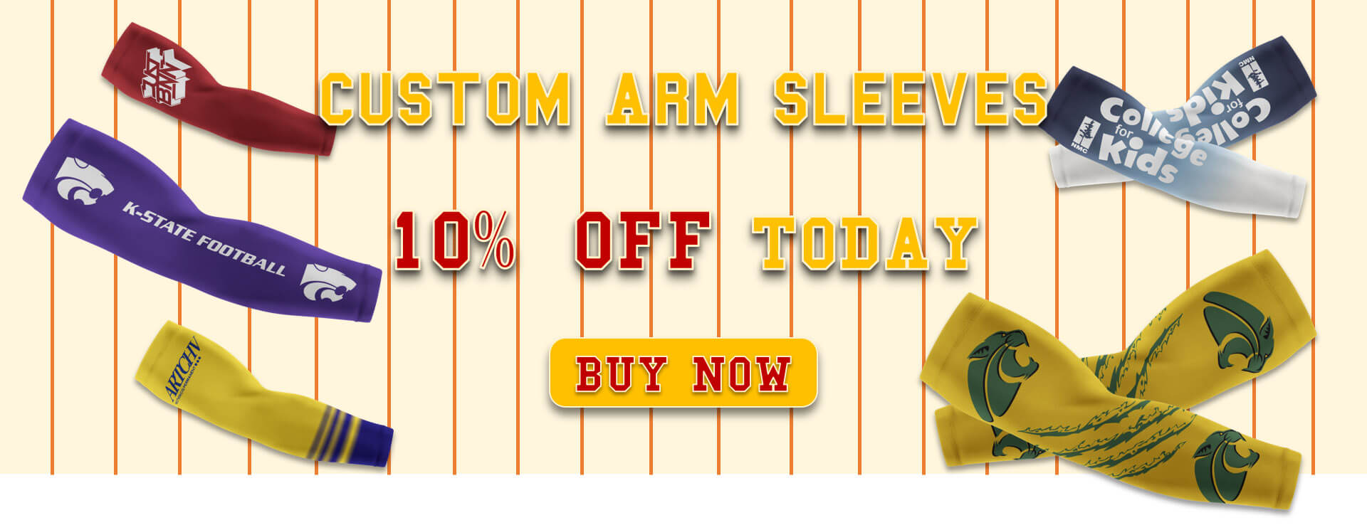 Custom Arm Sleeves Bulk from $4.99 | 4inBandana®